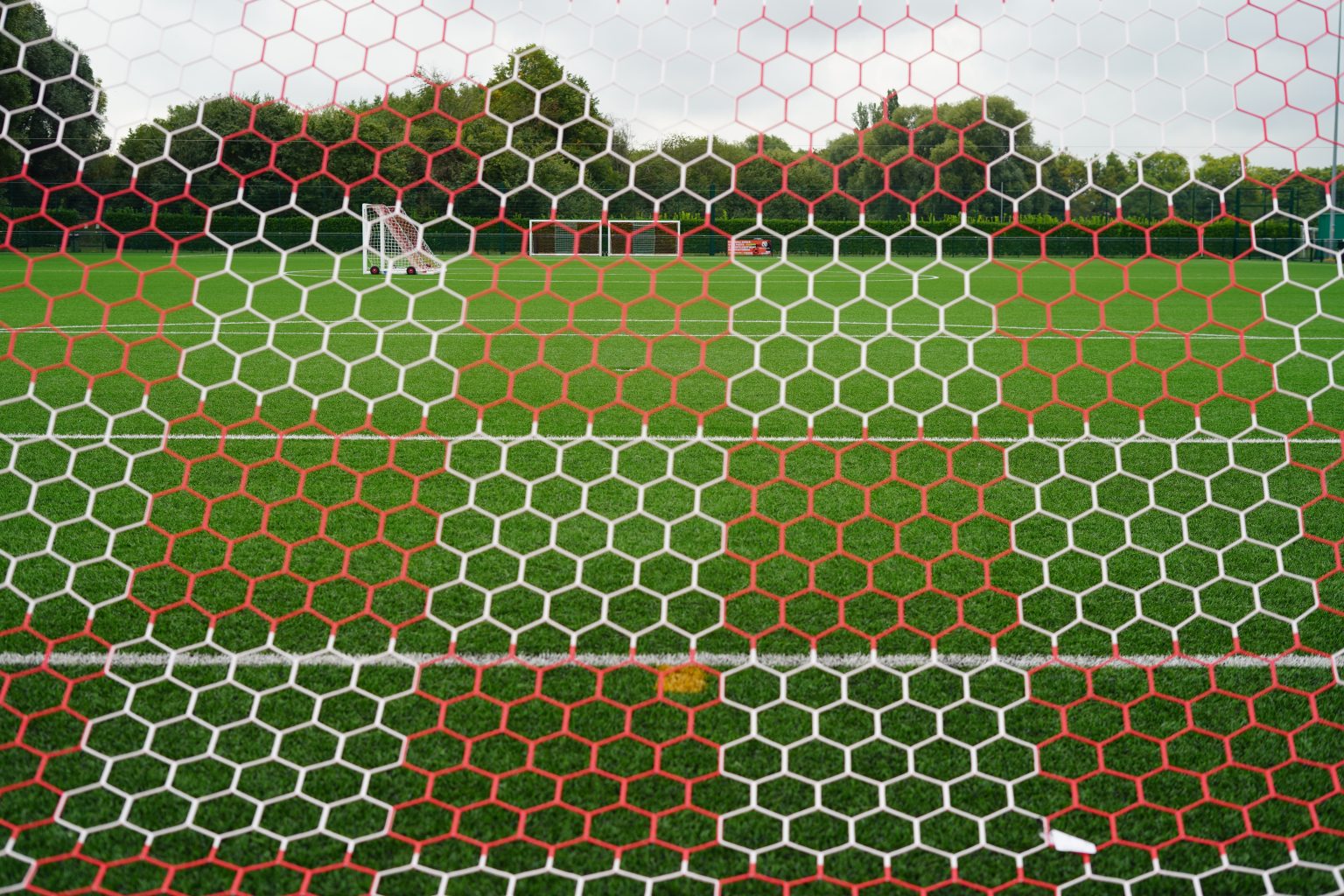 Hexagonal Chequered Stadium Football Nets - Socketed - Stadia Sports