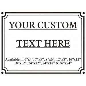 18x12 Inch Customised Signs -Stadia Sports