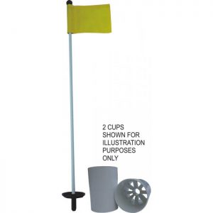 FIBREGLASS PUTTING GREEN PIN WITH FLAG & HOLE CUP - Stadia Sports