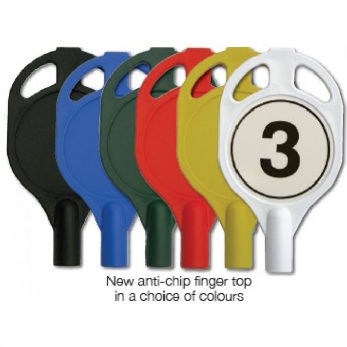 Metal Base Fiberglass Finger Top Golfing Pin - Metal Lifter - Stadia Sports